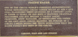 Joseph Bauer – The Circus Ring of Fame